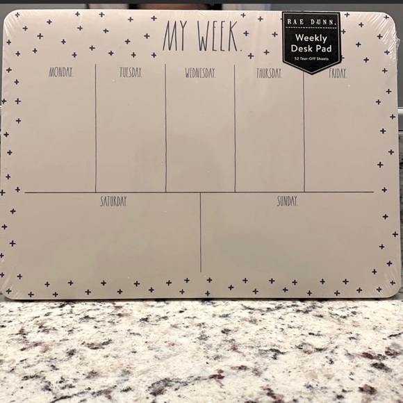 Rae Dunn | Office | Rae Dunn 7day Tear Off 52 Weeks Weekly Planner ...